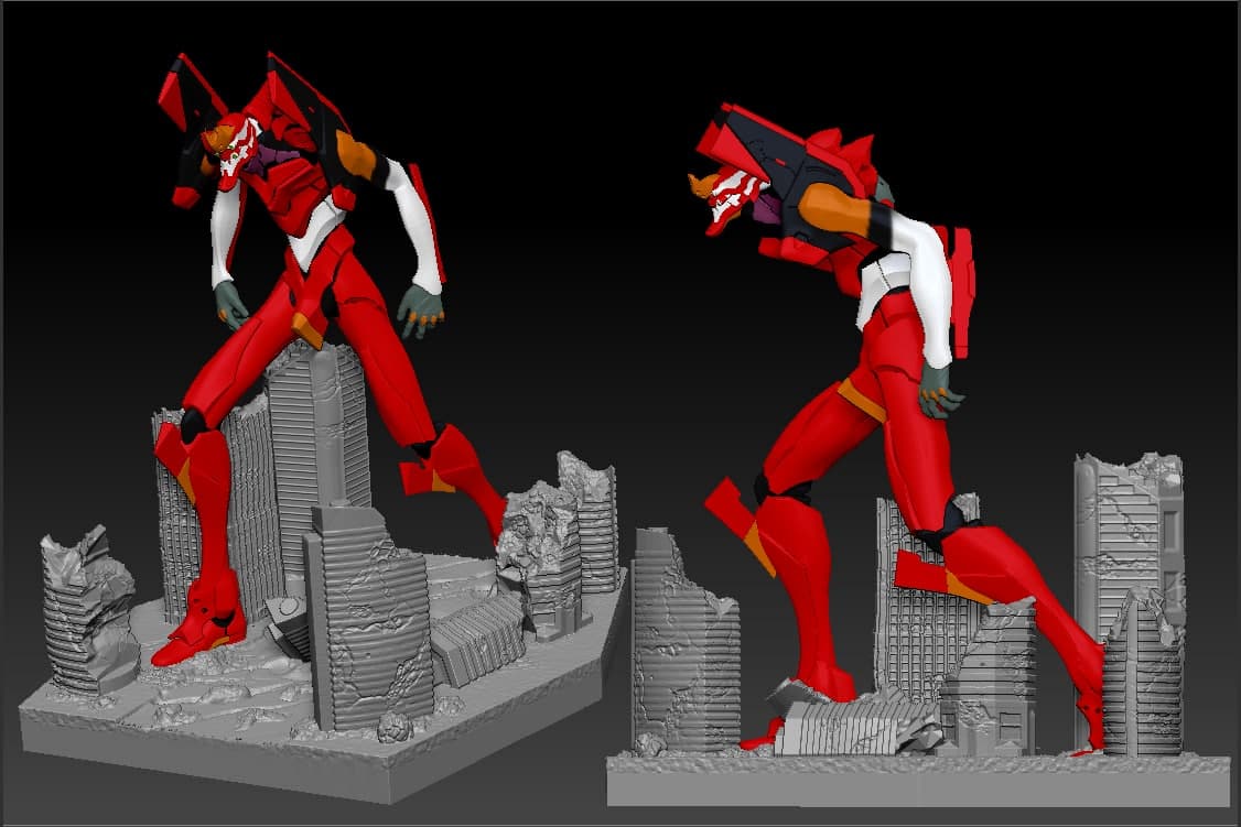Archivo 3D Evangelion Unit 02 - Rebuild of Evangelion - FDM-SLA・Objeto ...