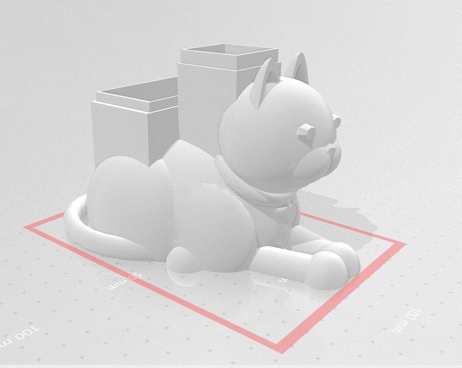 STL file Potted Cat and Pencil Holder・3D printer design to download・Cults