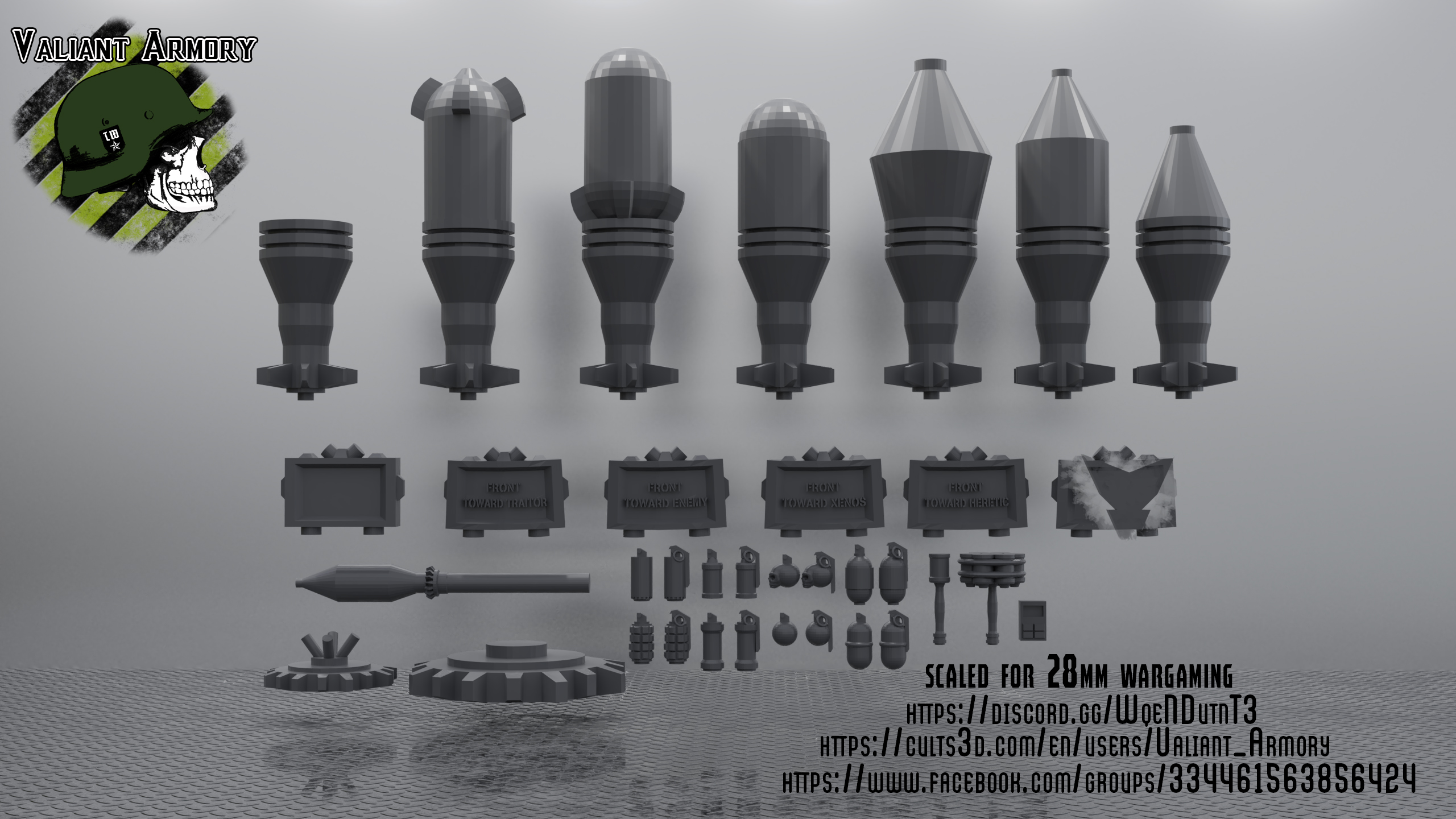 STL file Military Ordinance Pack 1・Template to download and 3D print・Cults