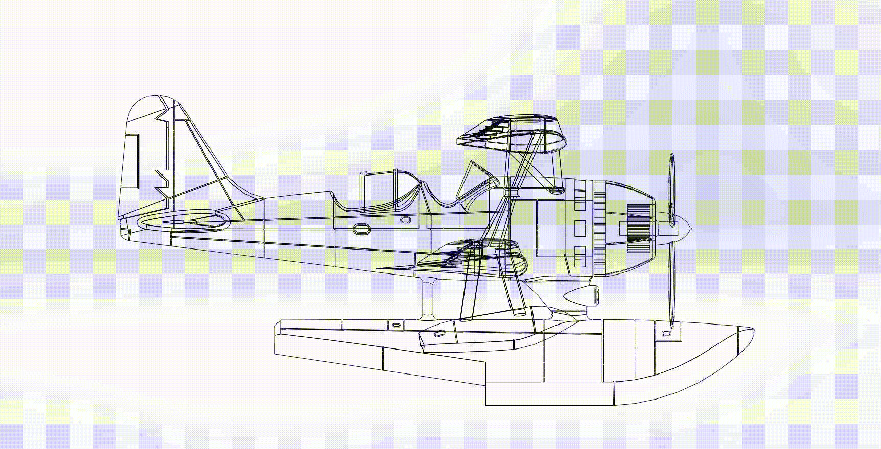 STL file Observation Seaplane Model 11 Mitsubishi F1M2. Model copy for ...