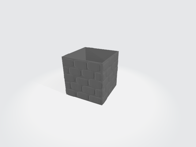 STL file Brick Texture Pot・Model to download and 3D print・Cults