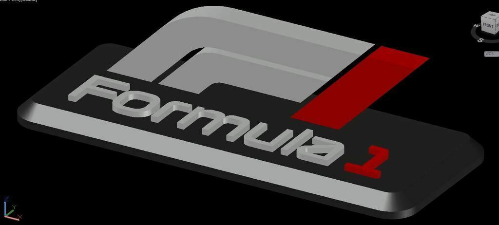 Free 3D file F1 Desk Logo・Model to download and 3D print・Cults