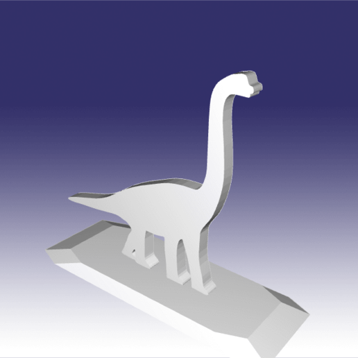 Download OBJ file Brontosaurus - Dinosaur toy Design for 3D Printing ...