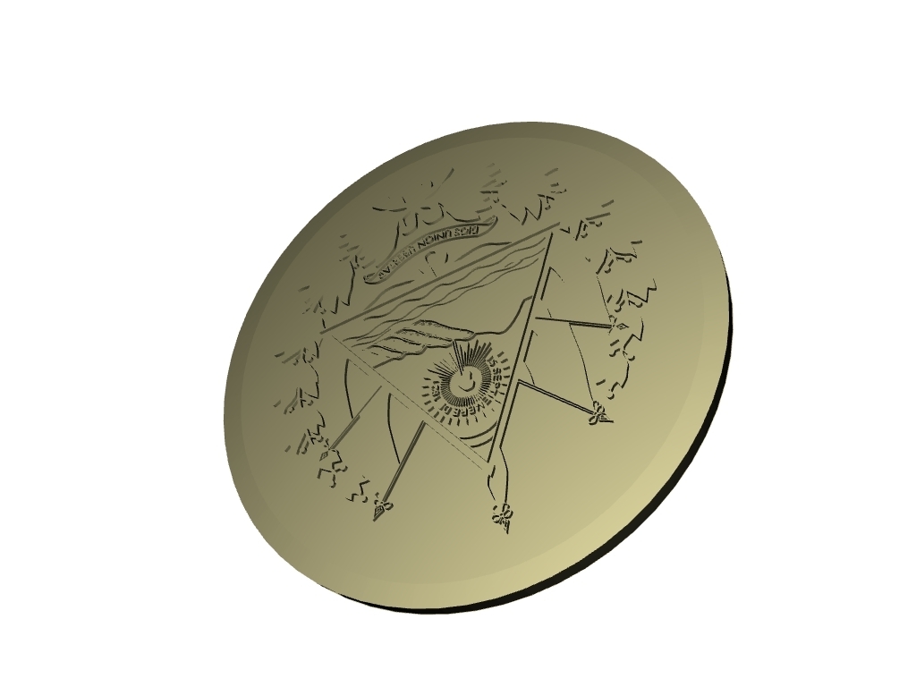 Download OBJ file Gold Coin - El Salvador Shield Design for 3D Printing ...