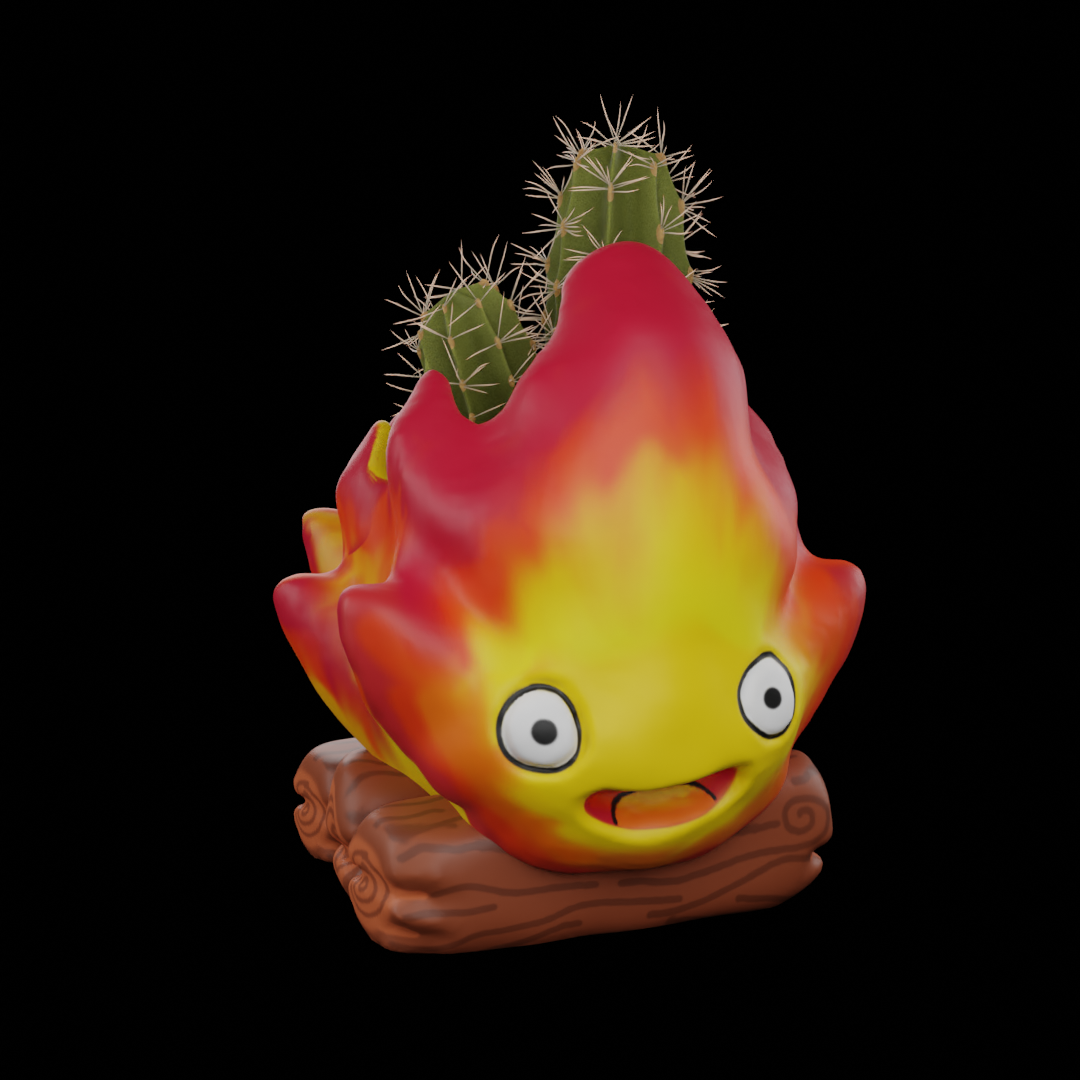 STL file calcifer plant pot・3D printer model to download・Cults