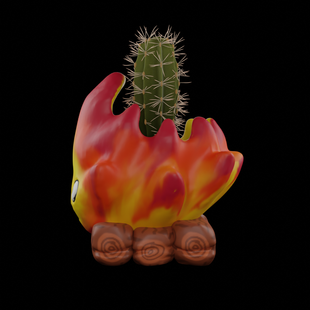 STL file calcifer plant pot・3D printer model to download・Cults