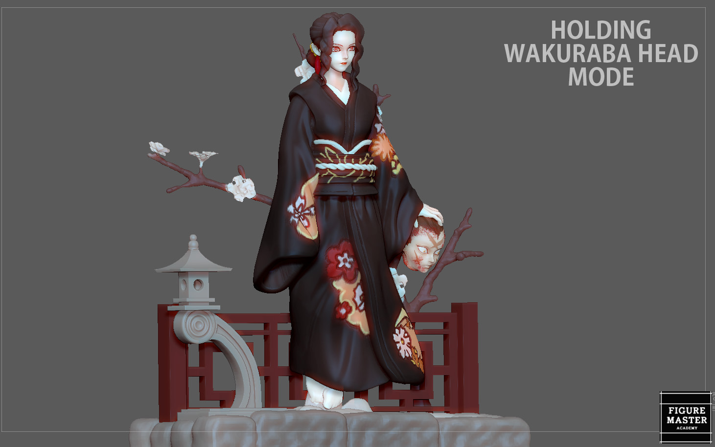 STL file MUZAN KIMONO KIMETSU NO YAIBA ANIME CHARACTER PRETTY CUTE GIRL ...