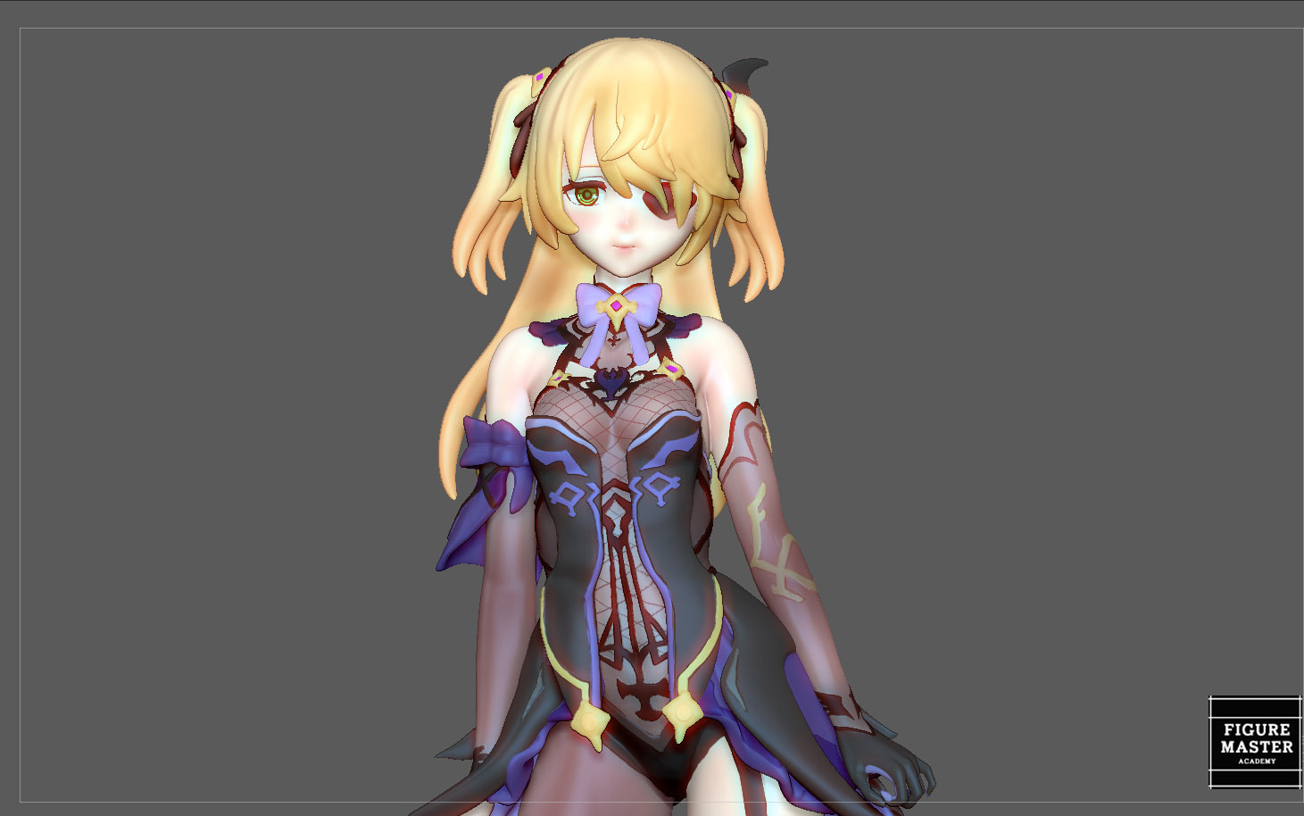 STL file FISCHL GENSHIN IMPACT STATUE CUTE GIRL GAME CHARACTER ANIME 👧 ...