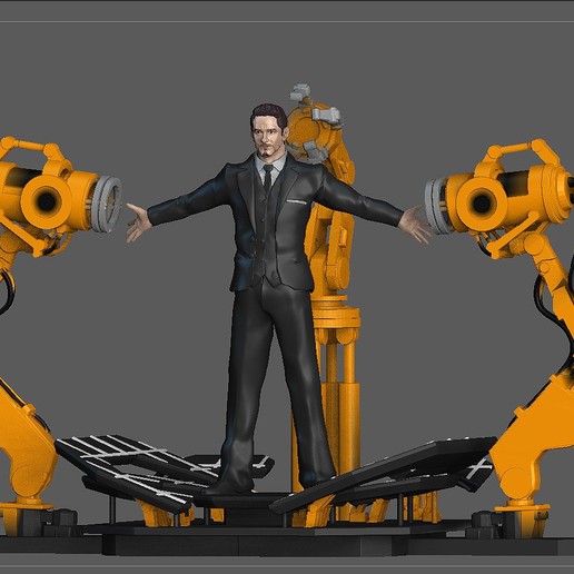 Descargar archivo STL IRONMAN GANTRY TONY STARK SET STATUE MARVEL MCU ...
