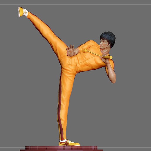 Descargar archivo STL BRUCE LEE STATUE 2 ACTION MOVIE STAR KUNGFU ...
