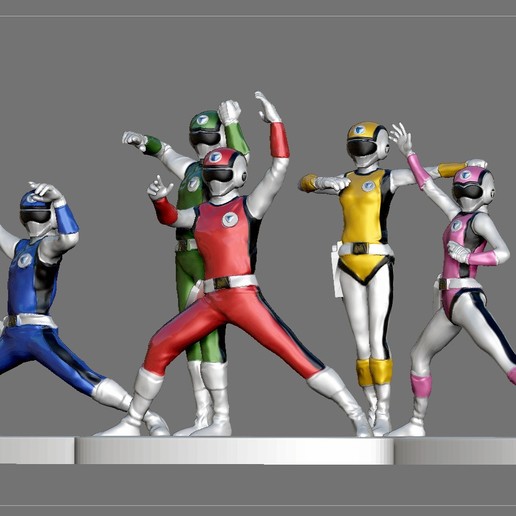 Descargar archivo STL ESTATUA DE FLASHMAN Choushinsei FLASHMAN TV SHOW ...