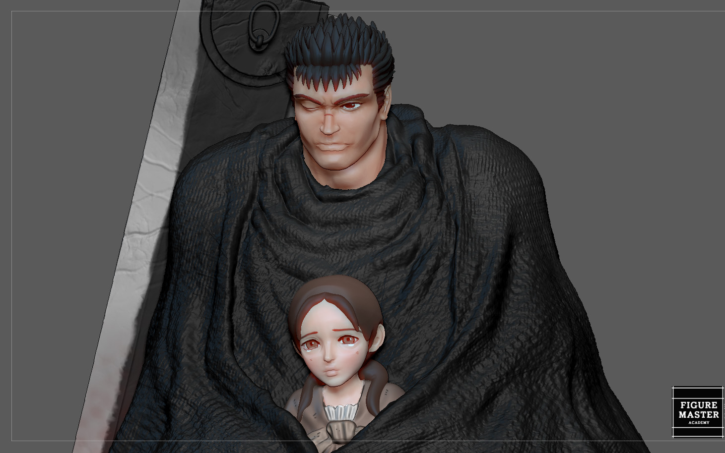 Файл 3D BERSERK GUTS FANTASY ANIME SWORD CHARACTER 3D PRINT MODEL 3D ...