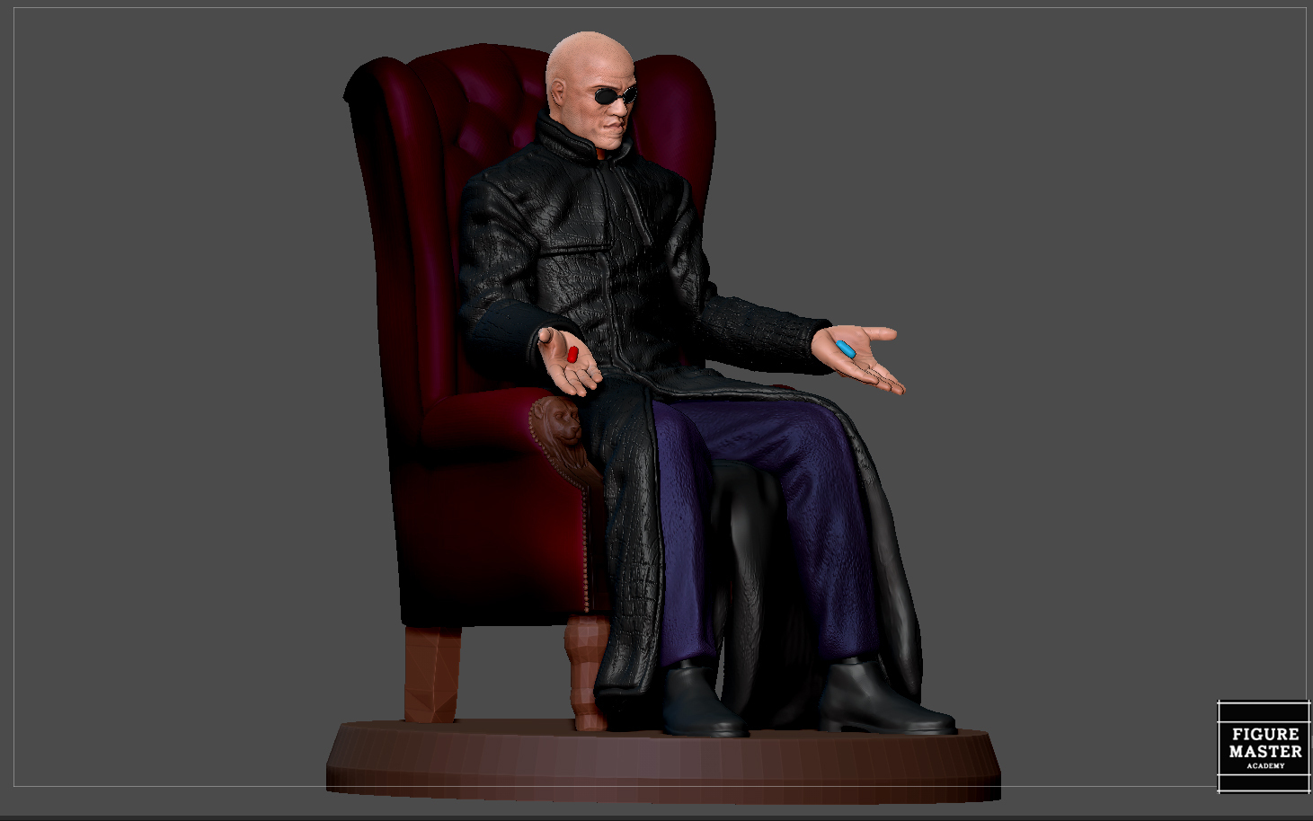 3D file MORPHEUS MATRIX STATUE MOVIE CHARACTER MAN 3D print model・3D ...