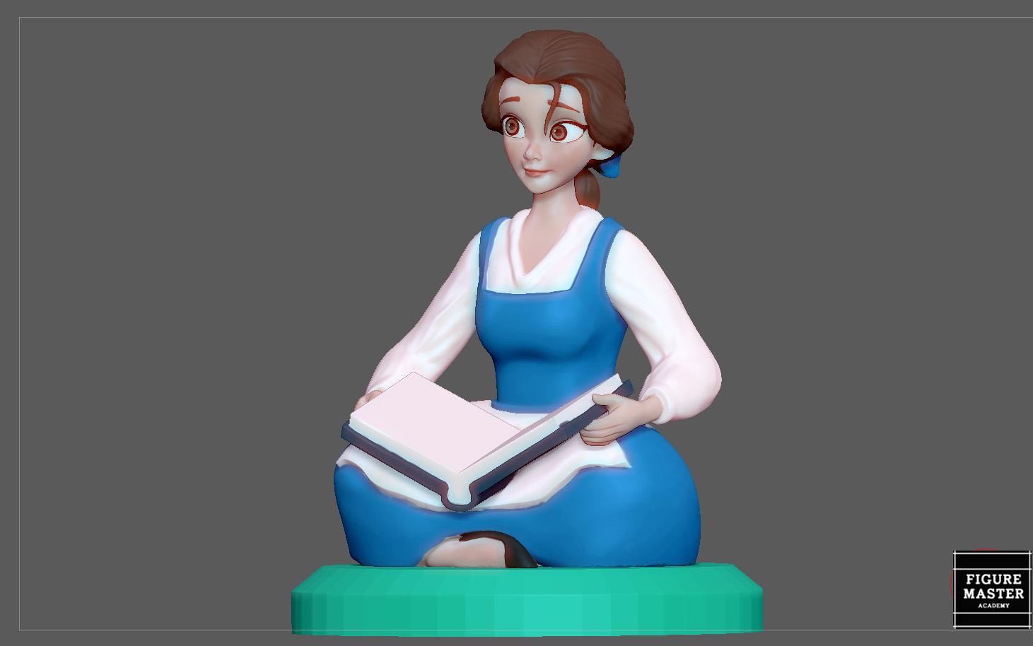 3D file BELLE PRINCESS STATUE BEAUTY AND THE BEAST DISNEY ANIME 3D ...