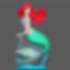 Download STL file ARIEL LITTLE MERMAID DISNEY ANIMATION CHARACTER ...