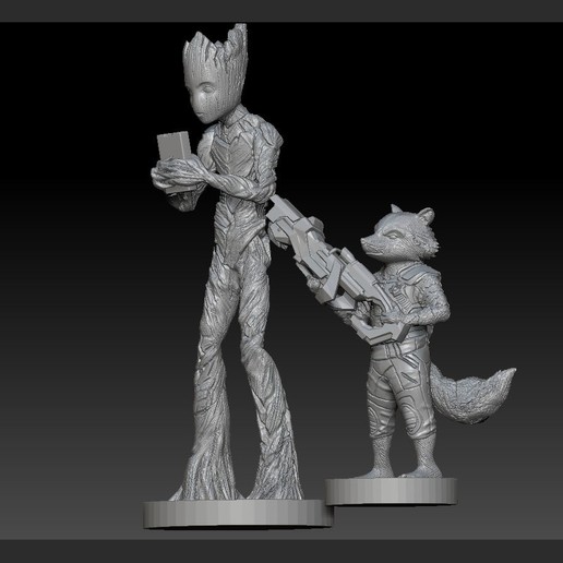Download STL file ROCKET GROOT PACK AVENGERS MCU GUARDIANS OF THE ...