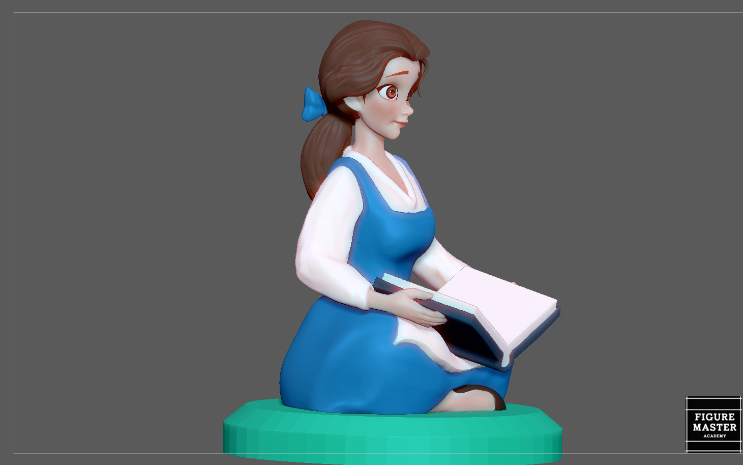 3D file BELLE PRINCESS STATUE BEAUTY AND THE BEAST DISNEY ANIME 3D ...