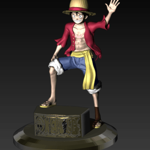 Download STL file Luffy One Piece Pose • 3D printing object ・ Cults