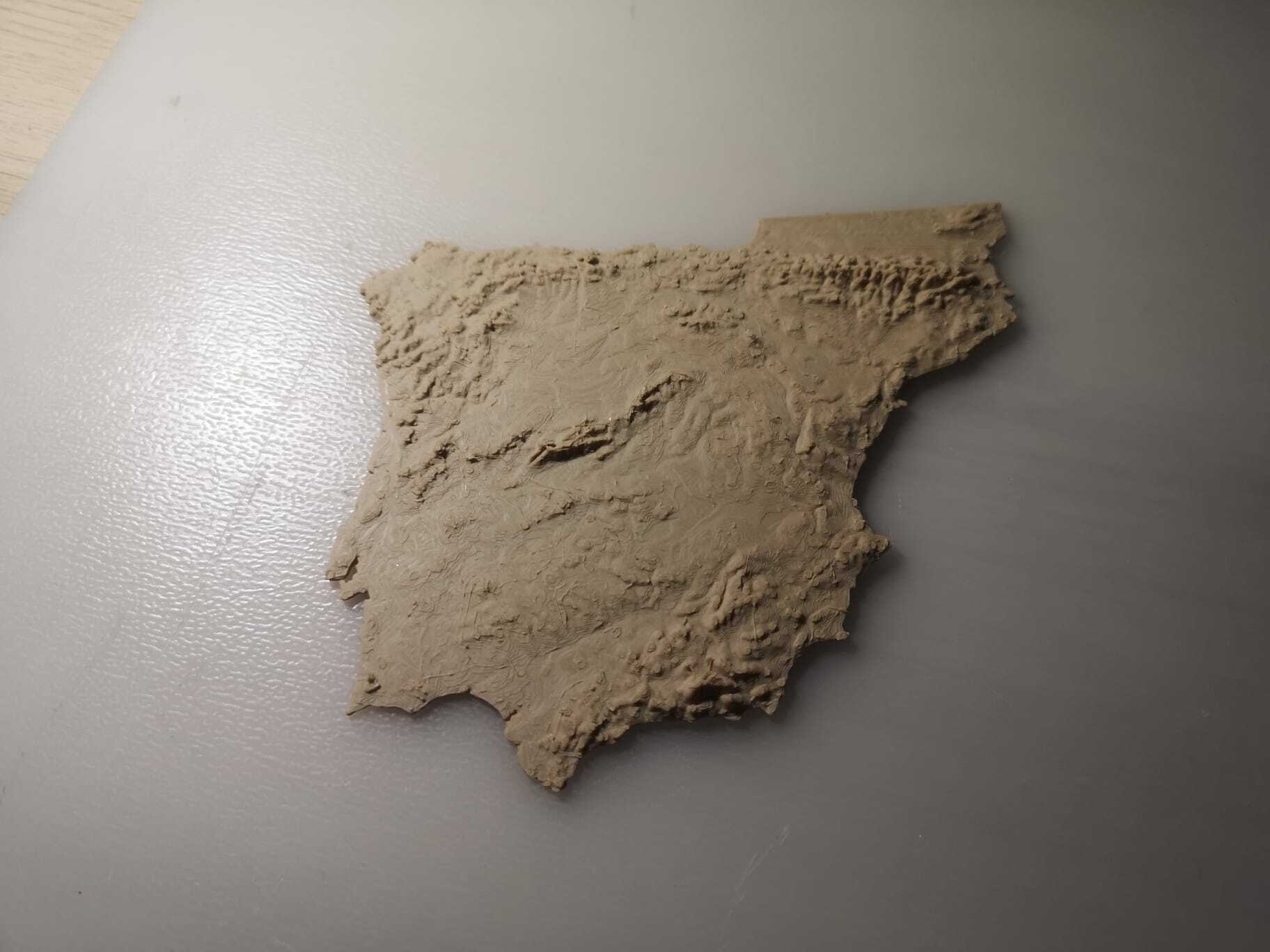 STL file Physical map Iberian Peninsula - Spain - Spain・3D print design ...