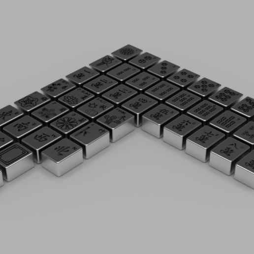 Download STL file Mahjong tiles - complete set • 3D print object ・ Cults