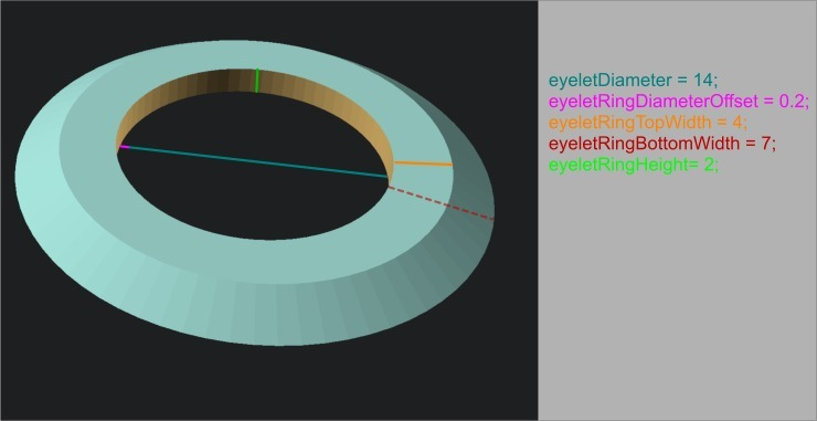 Free 3D file Customizable Eyelet 🪝・3D printable model to download・Cults