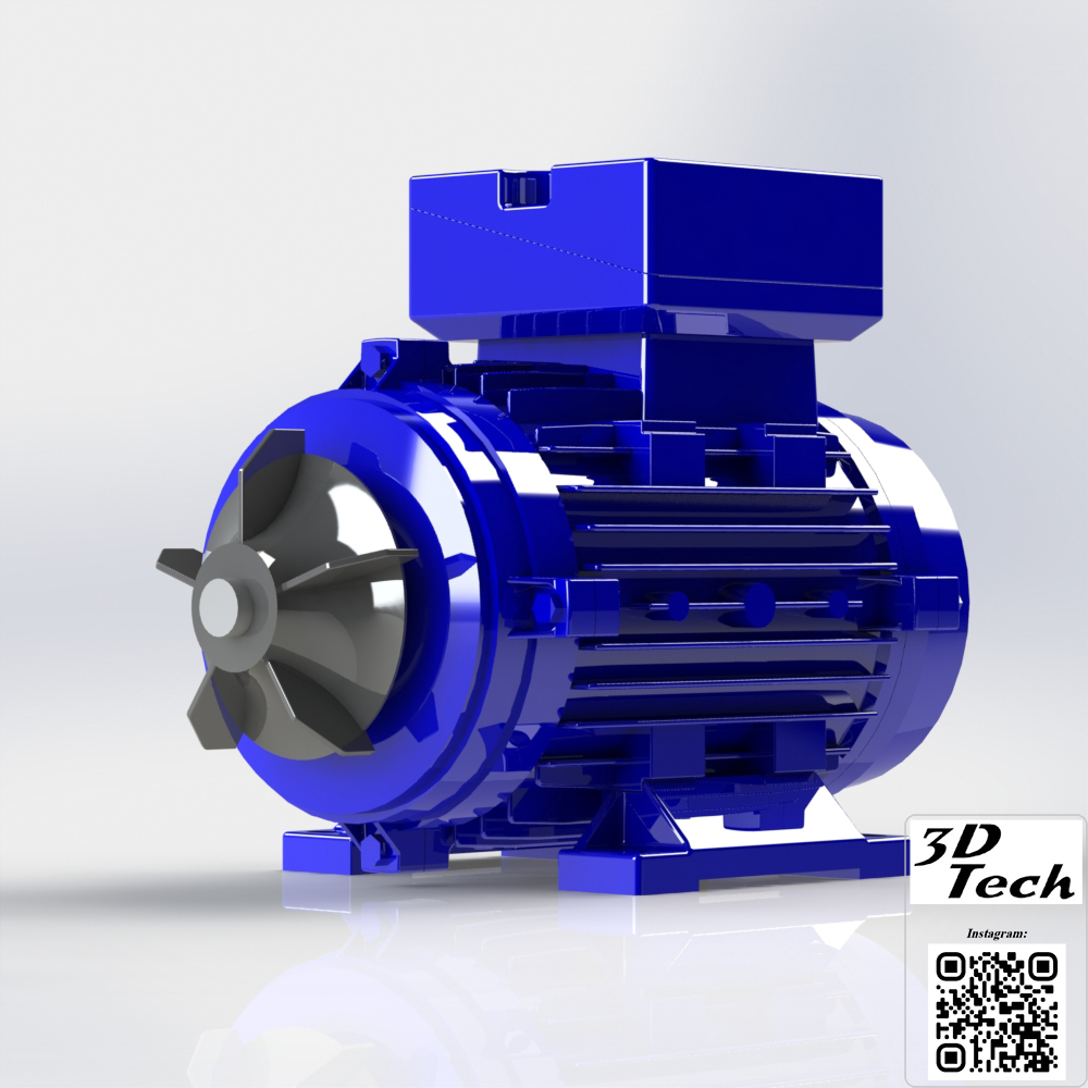 STL file 3 Phase Induction Motor 3D model 🔧・Template to download and 3D ...