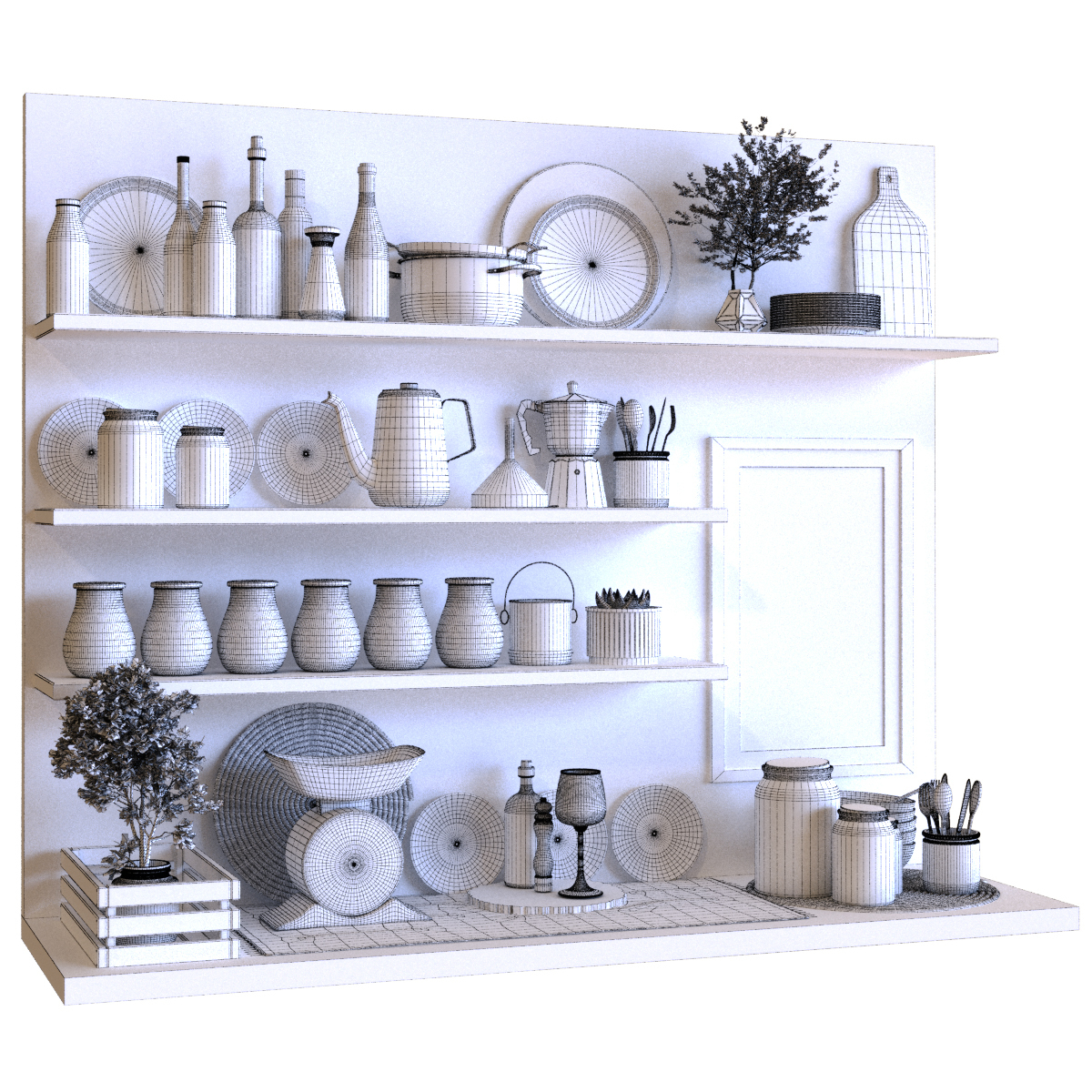 3D file kitchen decor set 003 🔪・3D print design to download・Cults