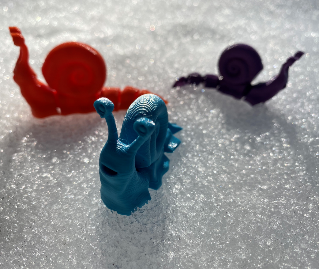STL file CUTE [ ARTICULATED ] SNAIL, FLEXIBLE, PRINT IN PLACE・3D ...