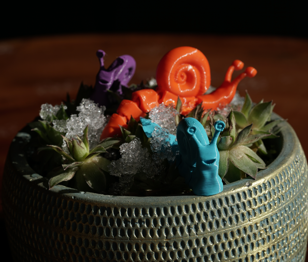 STL file CUTE [ ARTICULATED ] SNAIL, FLEXIBLE, PRINT IN PLACE・3D ...