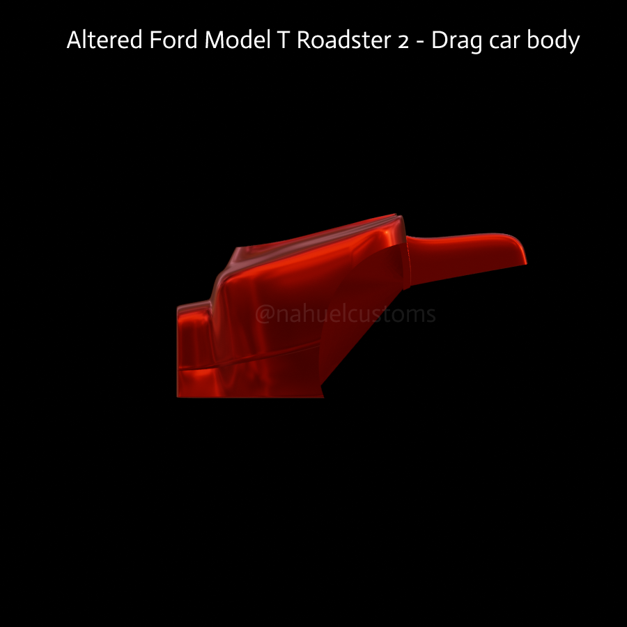 STL file Altered Ford Model T Roadster 2 - Drag car body・3D print ...