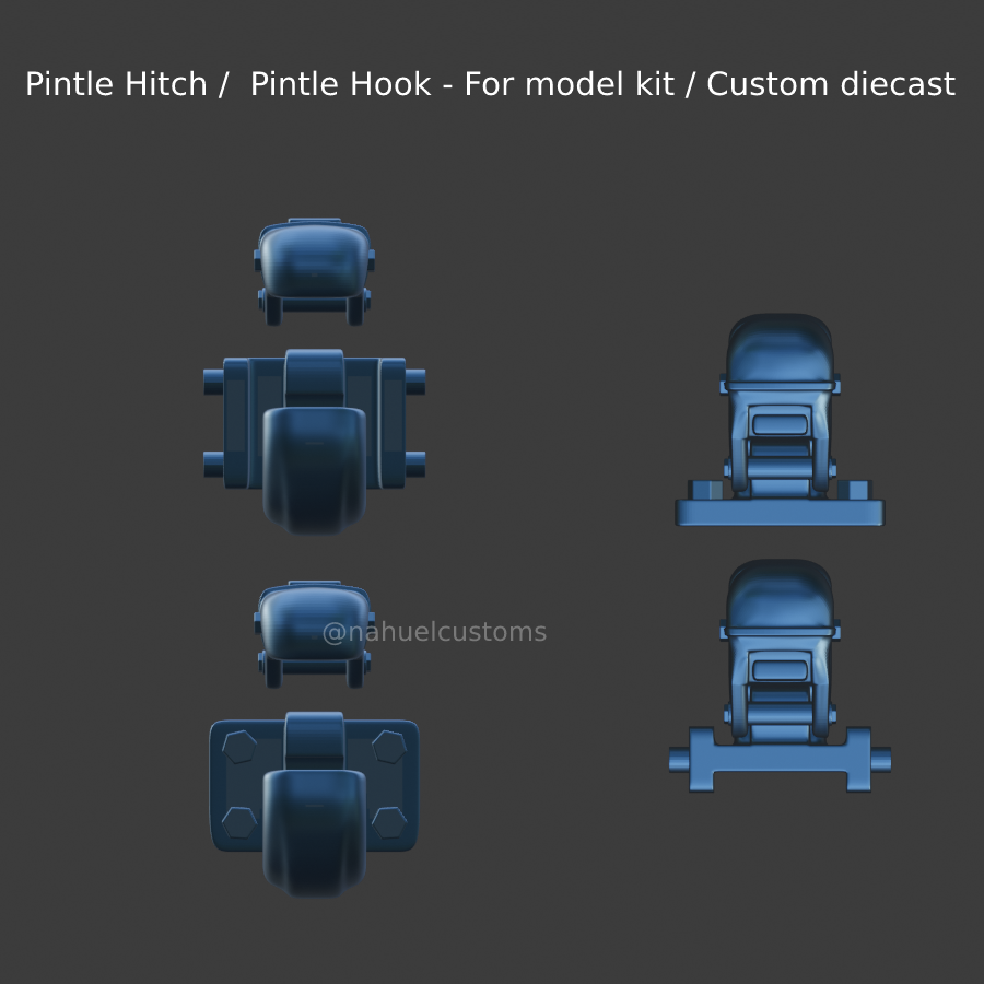 STL file Pintle Hitch / Pintle Hook - For model kit / Custom diecast・3D ...