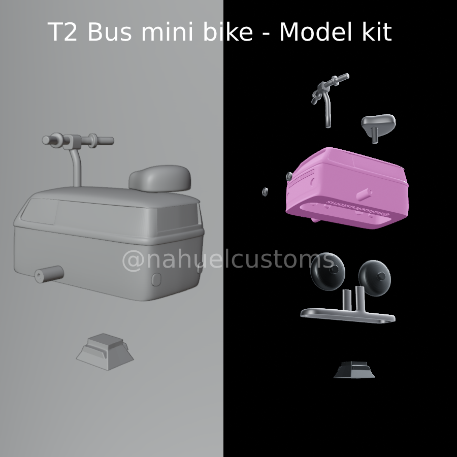 Archivo STL T2 Bus mini bike - Model kit・Modelo para descargar y ...