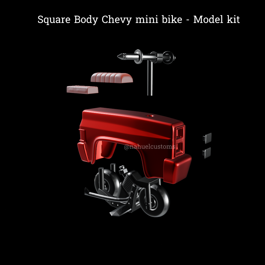 STL file Square Body Chevy mini bike - Model kit・3D printer design to ...