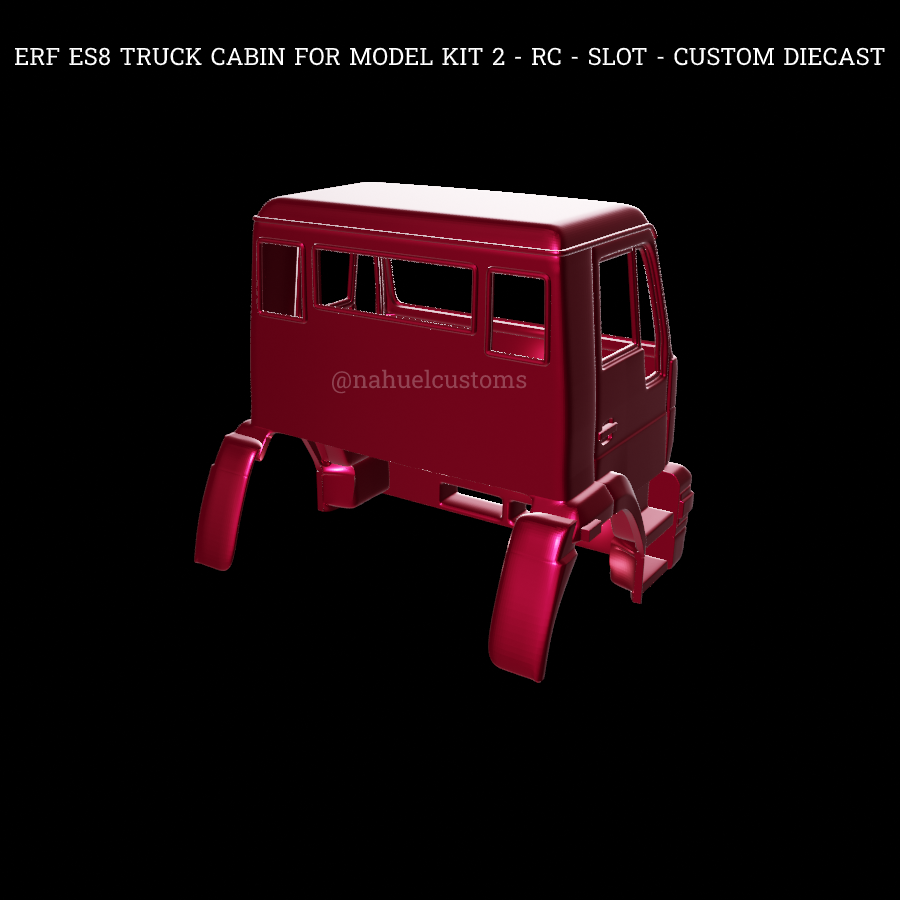 STL file ERF ES8 TRUCK CABIN FOR MODEL KIT 2 - RC - SLOT - CUSTOM ...