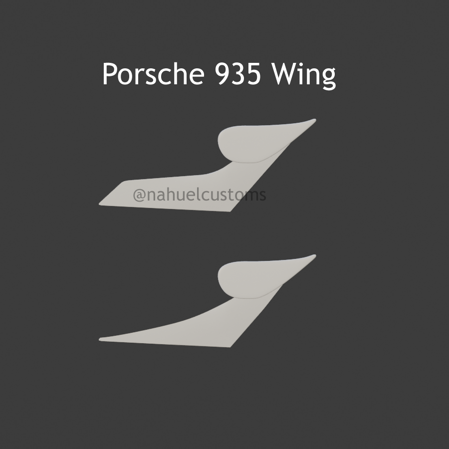 STL file Custom Porsche 935 Wing - For Custom diecast, RC, Slot 🪶・3D ...