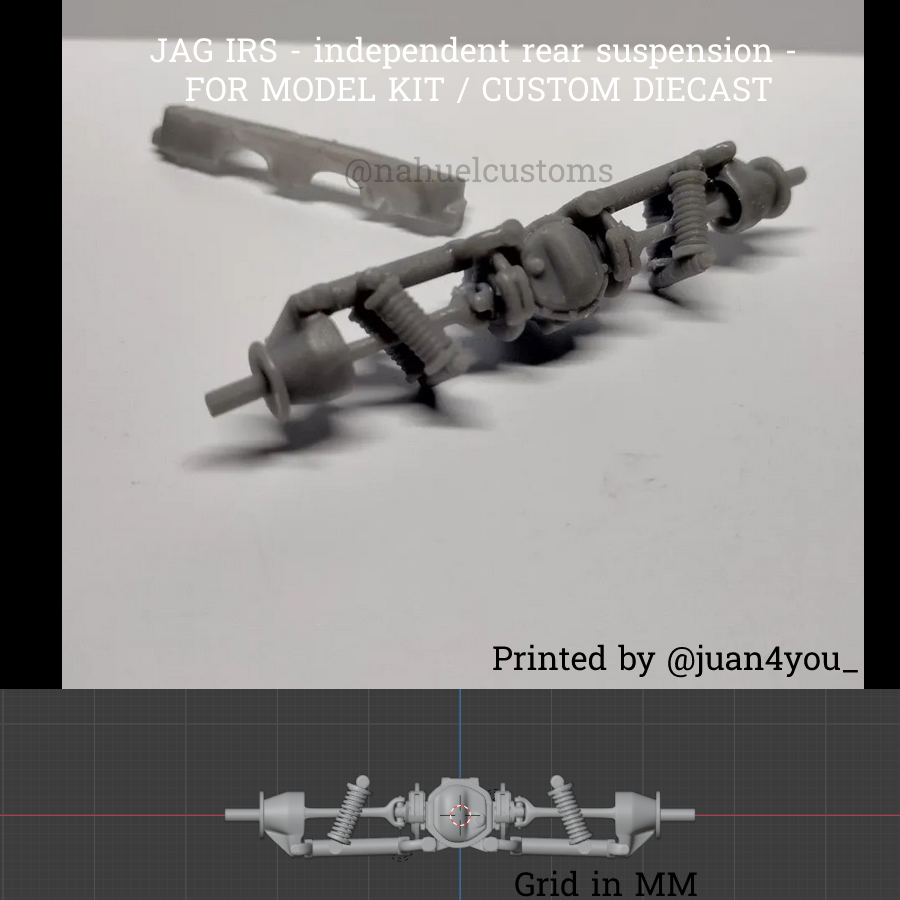 STL file JAG IRS - independent rear suspension - FOR MODEL KIT / CUSTOM ...