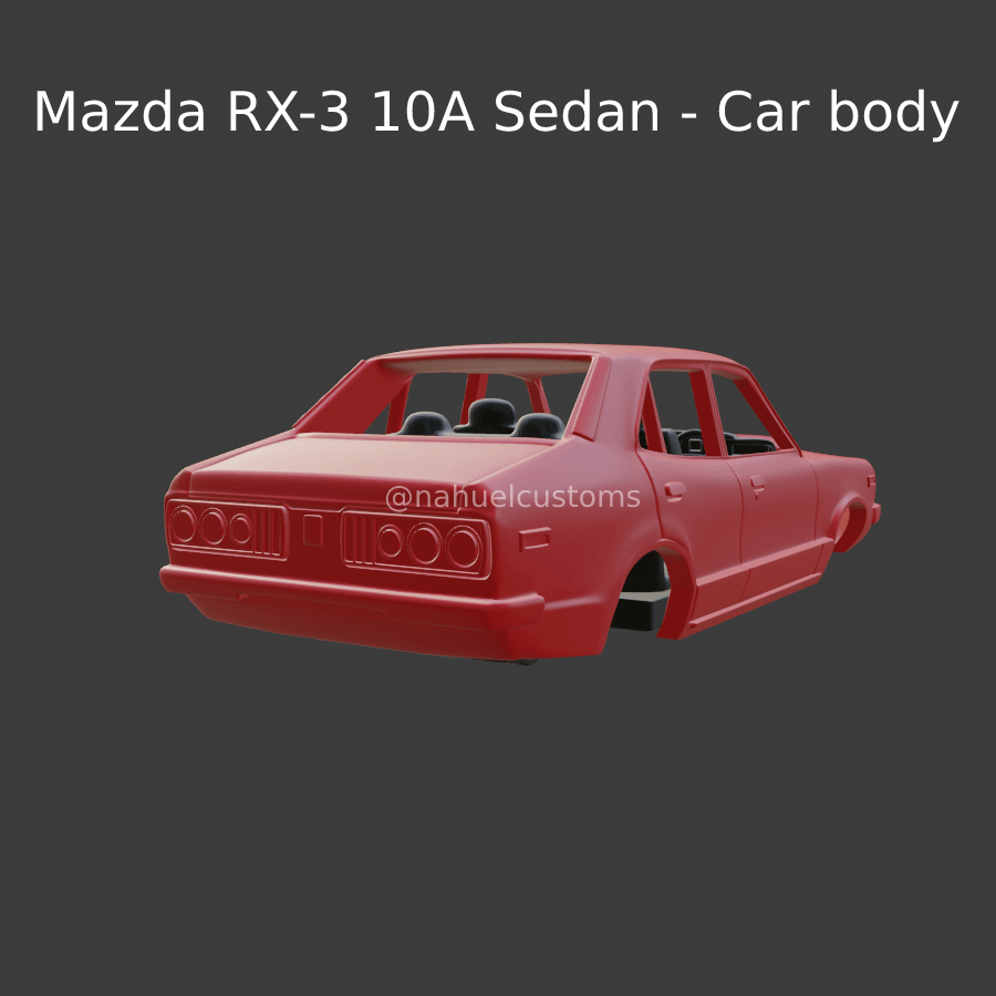 STL file Mazda RX-3 10A Sedan - Car body 🚗・3D printer design to ...