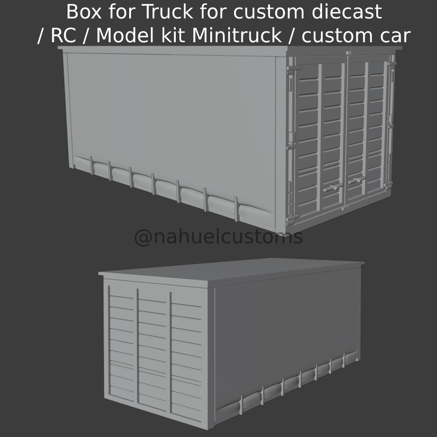 Archivo STL Box for Truck for custom diecast / RC / Model kit Minitruck ...