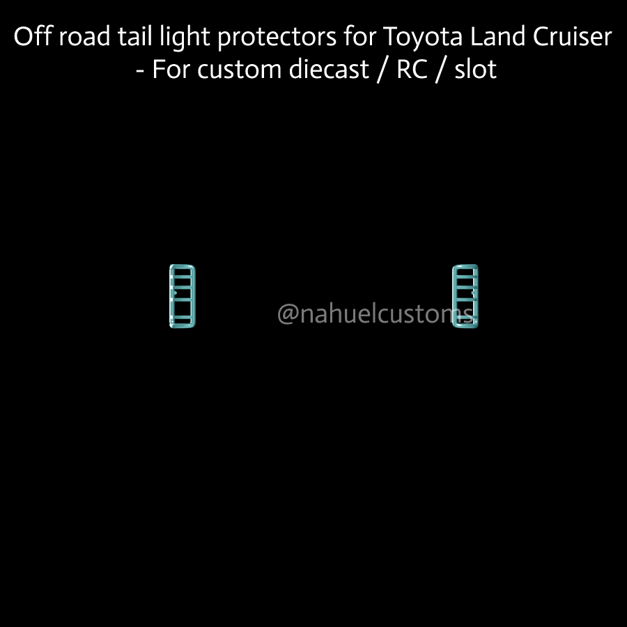 STL file Off road tail tail light protectors for Toyota Land Cruiser ...