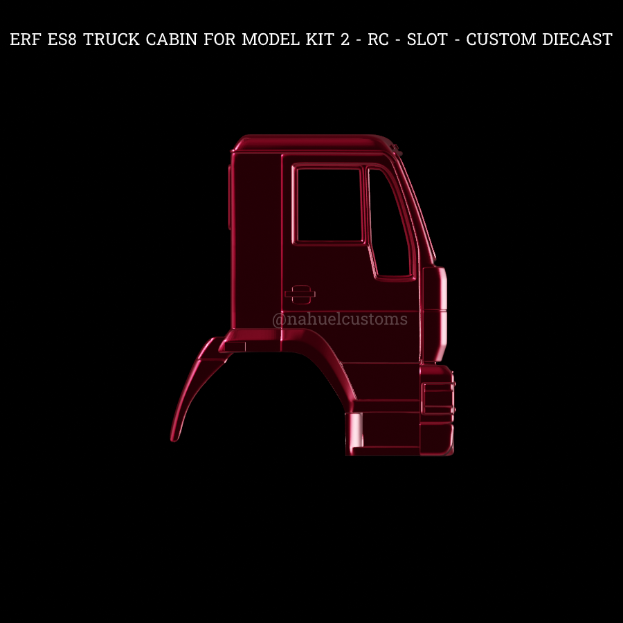 STL file ERF ES8 TRUCK CABIN FOR MODEL KIT 2 - RC - SLOT - CUSTOM ...