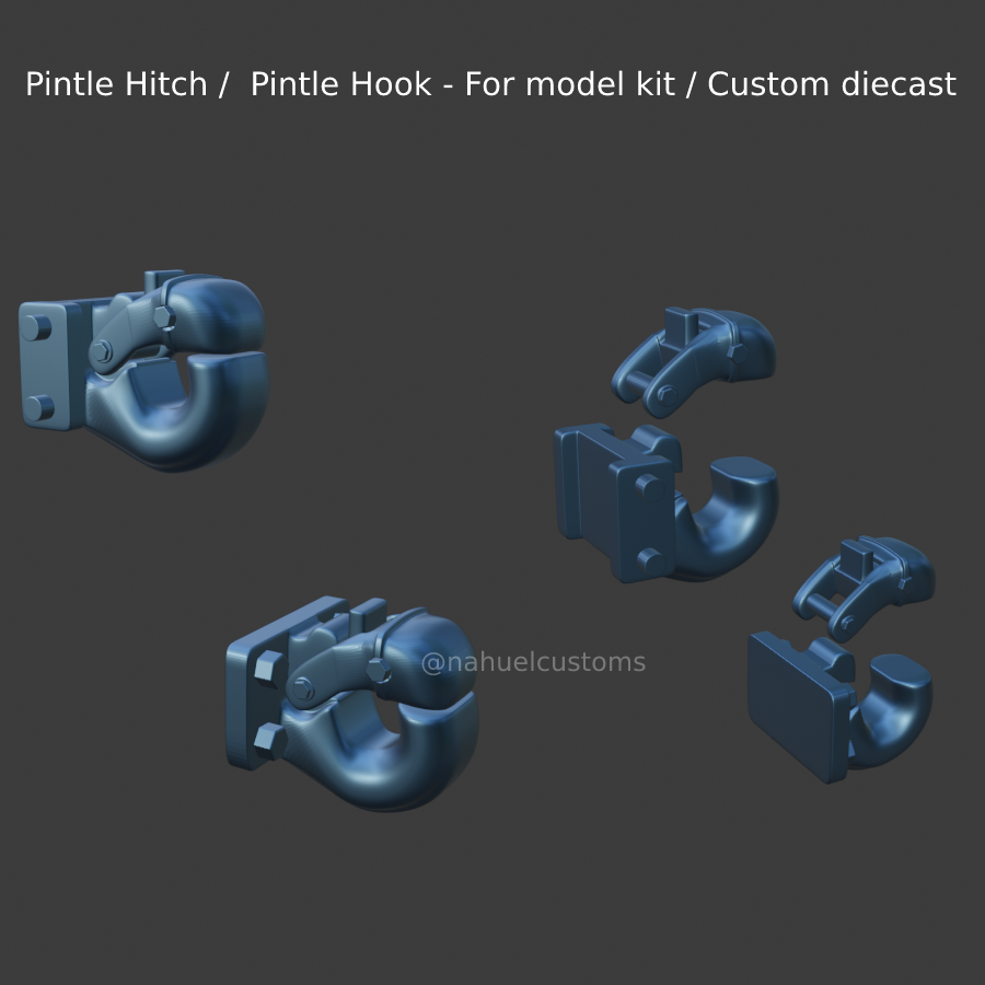 STL file Pintle Hitch / Pintle Hook - For model kit / Custom diecast・3D ...