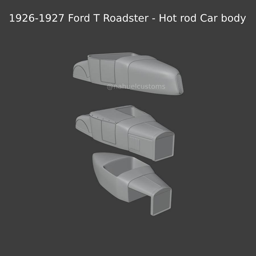 STL file 1926-1927 Ford T Roadster - Hot rod Car body 🚙・3D printable ...