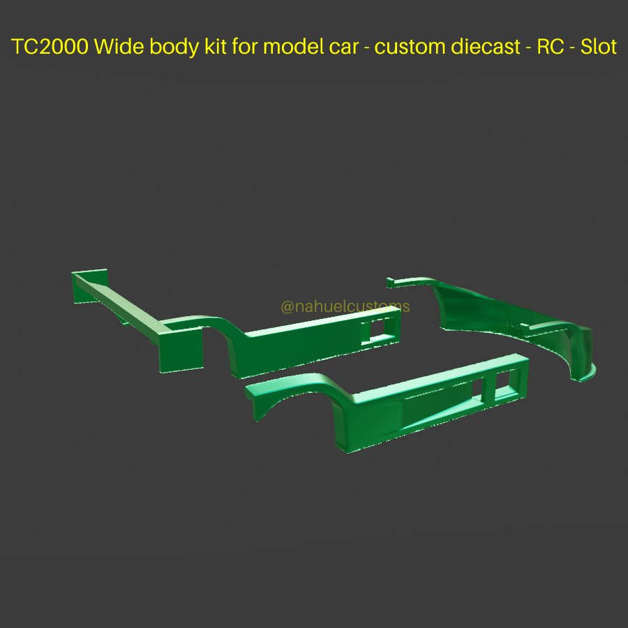 STL file TC2000 Wide body kit for model car - custom diecast - RC ...