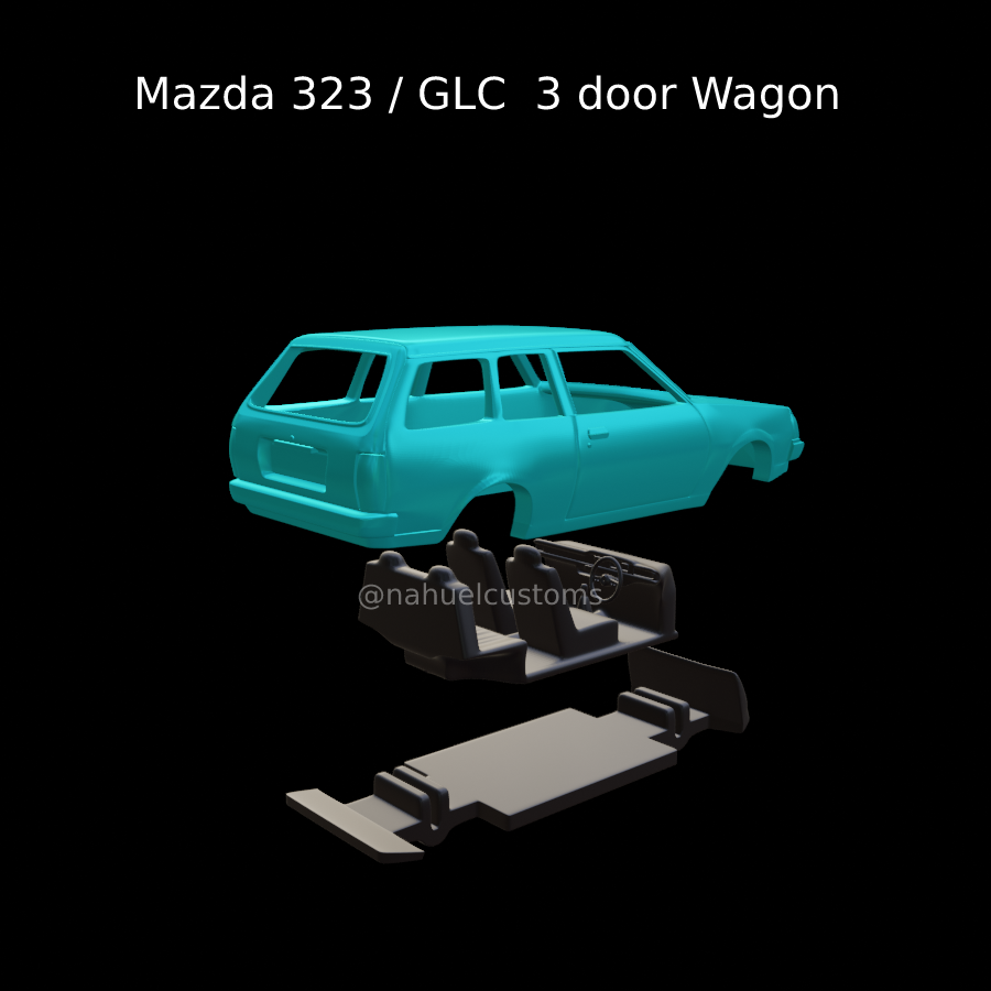STL file Mazda 323 / GLC 3 door Wagon - car body 🚗・3D printable model ...