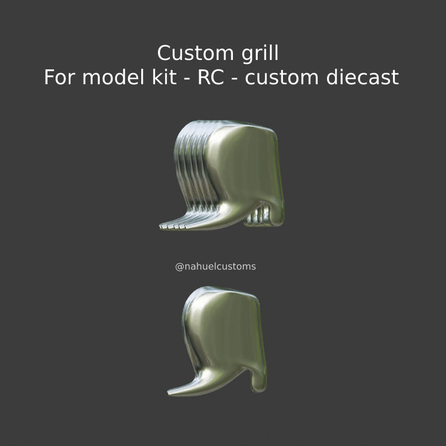 STL file Custom grill - For model kit - RC - custom diecast・3D printing ...
