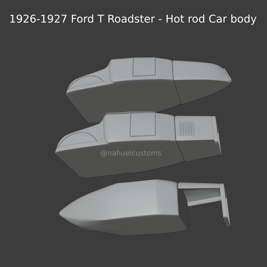 STL file 1926-1927 Ford T Roadster - Hot rod Car body 🚙・3D printable ...