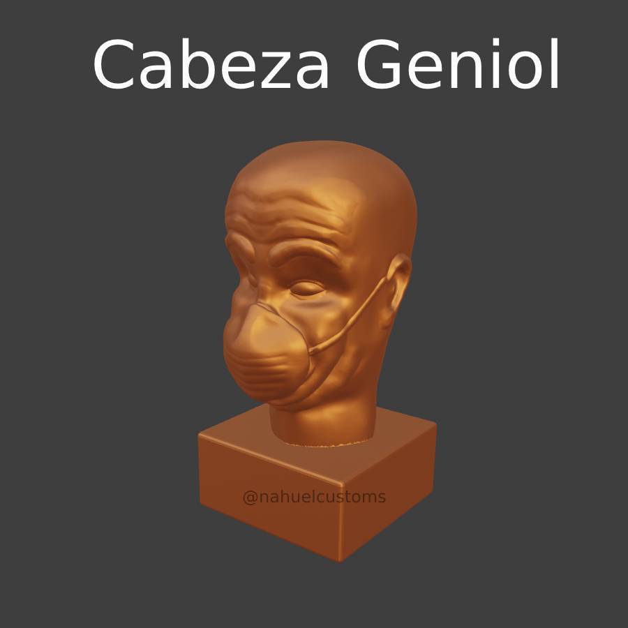 STL file Geniol head with chinstrap 🇦🇷・3D print model to download・Cults