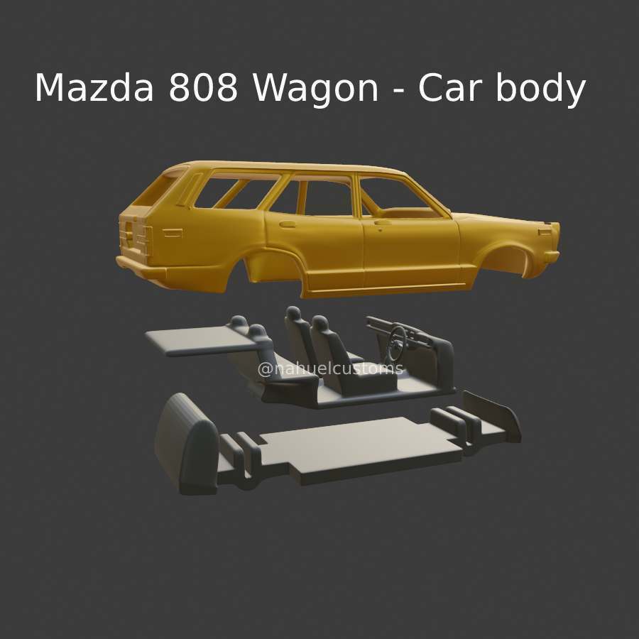 STL file Mazda 808 Wagon - Car body・3D printable model to download・Cults