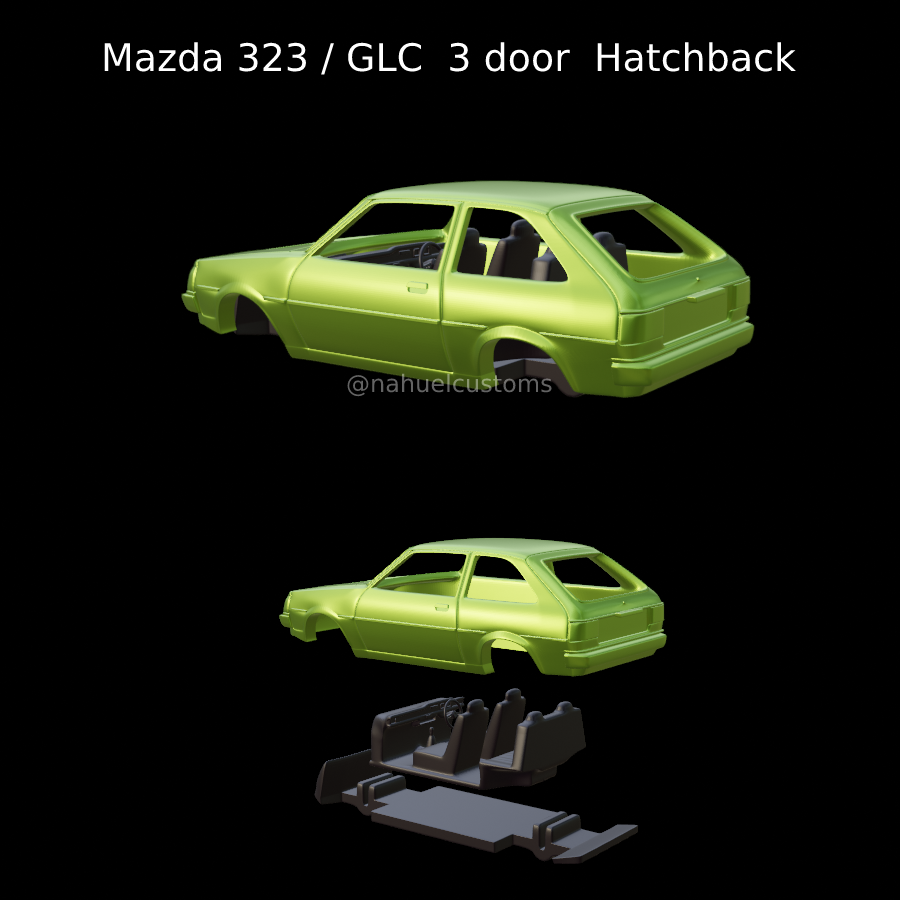 STL file Mazda 323 / GLC 3 door Hatchback 🚗・3D printable model to ...