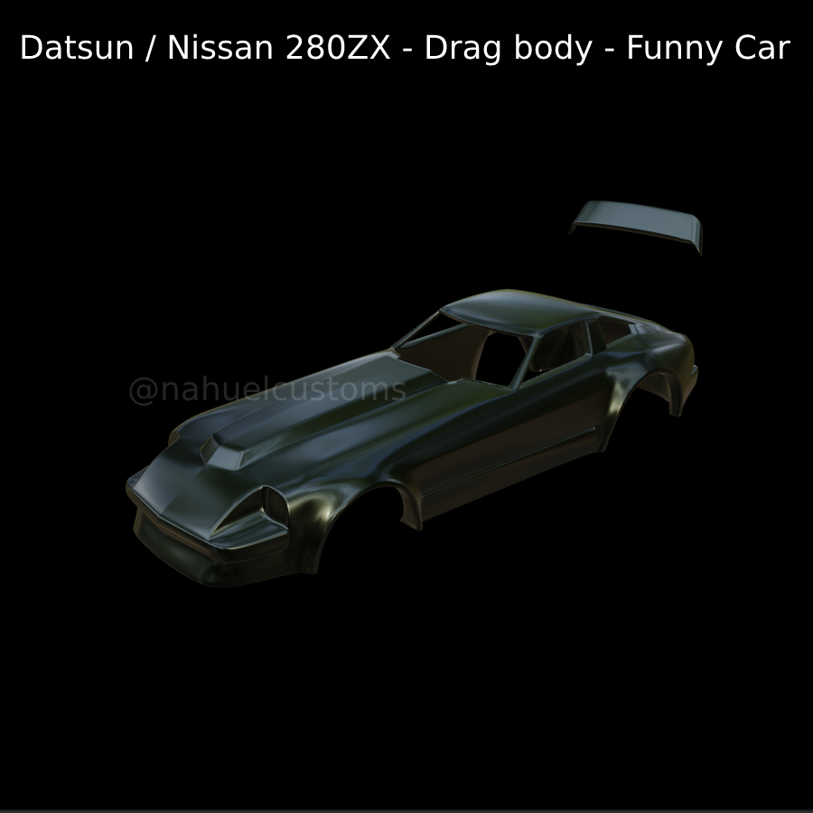 STL file Datsun / Nissan 280ZX - Drag body - Funny Car・3D printing ...